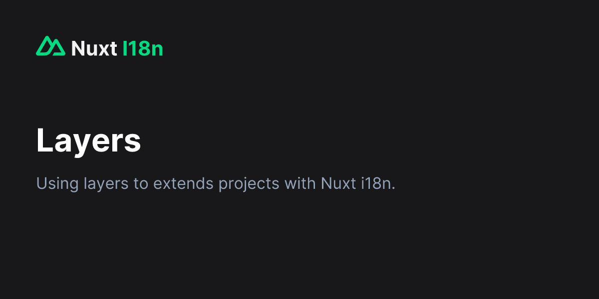 Layers - @nuxtjs/i18n